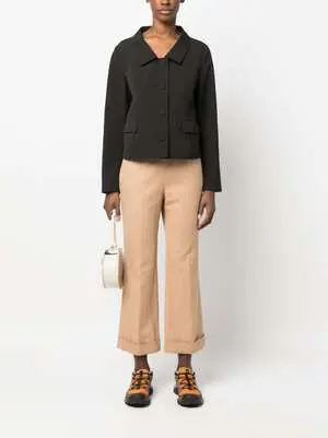 Aspesi Cropped Flared Trousers - Neutrals