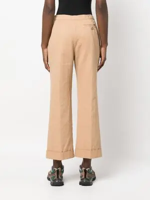 Aspesi Cropped Flared Trousers - Neutrals