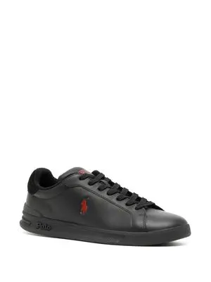 Polo Ralph Lauren Embroidered-pony Low-top Sneakers - Black