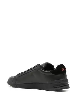 Polo Ralph Lauren Embroidered-pony Low-top Sneakers - Black