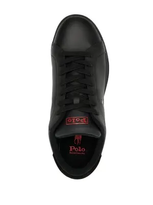Polo Ralph Lauren Embroidered-pony Low-top Sneakers - Black