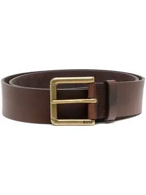 BOSS Engraved-logo Buckle Belt - Brown