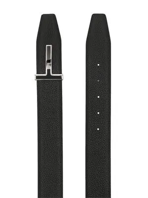 TOM FORD T-buckle Leather Belt - Black