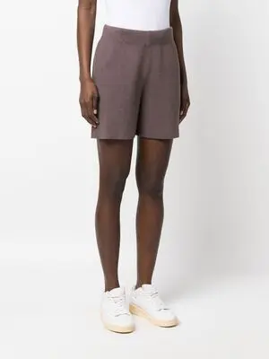 JOSEPH Ribbed-knit Silk-blend Thigh-length Shorts