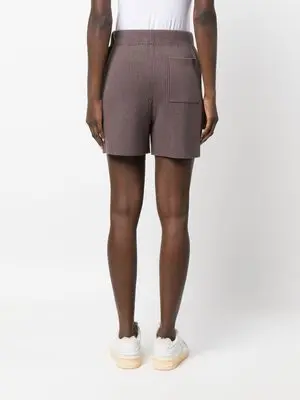 JOSEPH Ribbed-knit Silk-blend Thigh-length Shorts