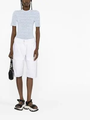 Givenchy Cargo Bermuda Shorts - White