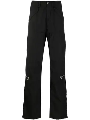 Palm Angels Zip-detailed Cargo Trousers - Black