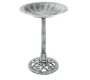 PURE GARDEN Outdoor Antique-style Bird Bath W/v Ntage Design - One-color
