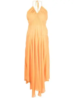 Dkny Crinkle Rayon Maxi Dress