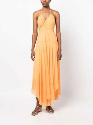 Dkny Crinkle Rayon Maxi Dress