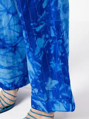 STAIN SHADE Tie-dye Wool Suit Trousers