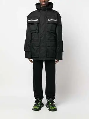 Balenciaga Logo-print Oversized Technical Parka
