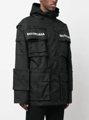 Balenciaga Logo-print Oversized Technical Parka