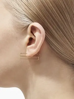 Shihara 18kt Yellow Rectangle Earring