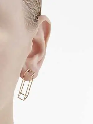 Shihara 18kt Yellow Rectangle Earring