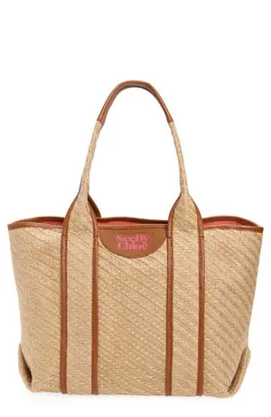 See By Chloé Laetizia Jute Tote - Caramello 242