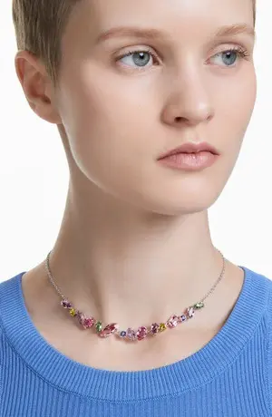 SWAROVSKI Gema Frontal Necklace - Pink