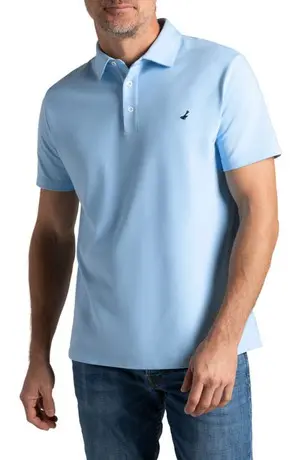 HYPERNATURAL El Capitán Classic Fit Supima® Cotton Blend Piqué Golf Polo - Sky