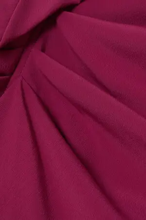 Rick Owens Gathered Asymmetric Crepe Maxi Skirt - Pink