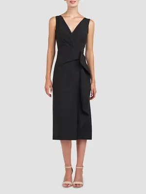 KAY UNGER Brynn Stretch Crepe Sheath Dress