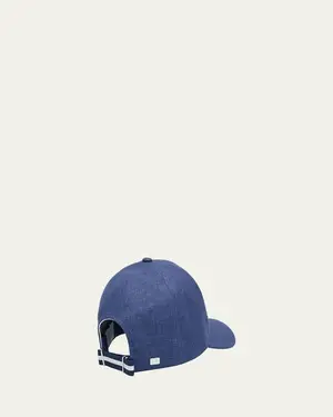 VARSITY HEADWEAR Linen Baseball Cap - Oxford Blue