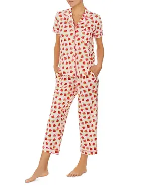 Kate Spade New York Printed Cropped Pajama Set