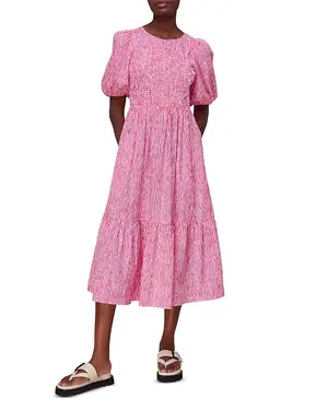 Whistles Uneven Lines Midi Dress