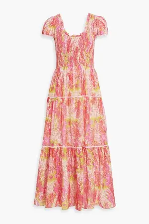 LoveShackFancy Elisabelle Floral-print Maxi Dress