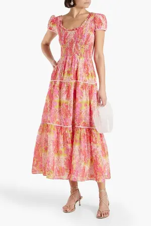 LoveShackFancy Elisabelle Floral-print Maxi Dress
