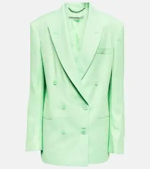 Stella McCartney Double-breasted Linen-blend Blazer