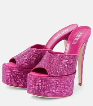 Paris Texas Marina Embellished Platform Sandals - Pink