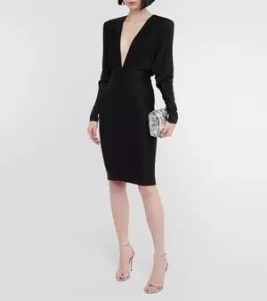 Alexandre Vauthier Satin Midi Dress