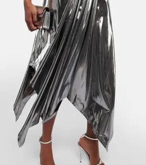 Alexandre Vauthier Halterneck Midi Dress - Metallic