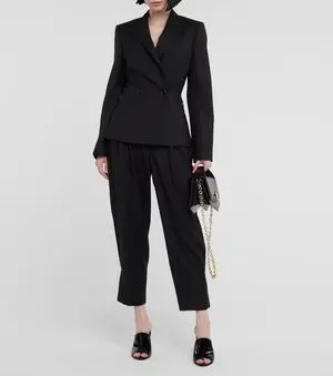 Alaïa Wool Gabardine Herringbone Blazer