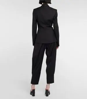 Alaïa Wool Gabardine Herringbone Blazer