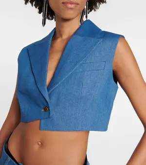 AYA MUSE Ule Cropped Denim Vest