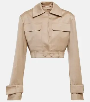 AYA MUSE Cropped Wool-blend Jacket - Beige