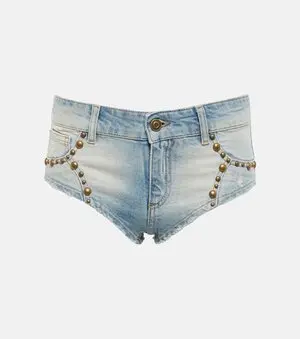 Blumarine Embellished Denim Shorts