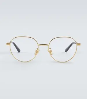 Bottega Veneta Round Frame Glasses - Gold