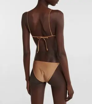 Jade Swim Via Triangle Bikini Top - Brown