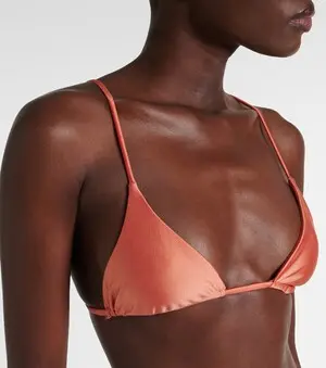 Jade Swim Triangle Bikini Top - Red