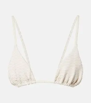Jade Swim Via Triangle Bikini Top - White