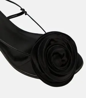 Magda Butrym Appliqué Leather Sandals - Black