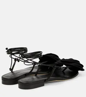 Magda Butrym Appliqué Leather Sandals - Black