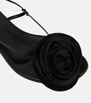 Magda Butrym Appliqué Leather Sandals - Black