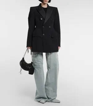 Balenciaga Hourglass Double-breasted Wool Blazer