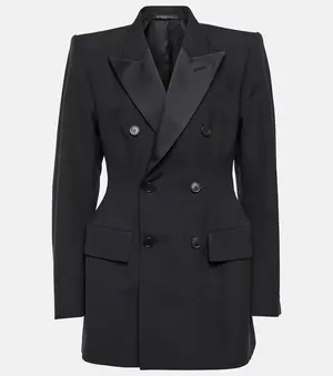 BALENCIAGA Balenciaga Hourglass Double-Breasted Wool Blazer