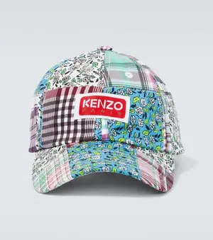 Kenzo Checked Baseball Cap - Multicoloured