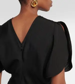 Victoria Beckham Crêpe Midi Dress - Black