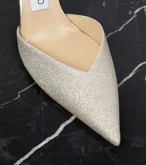 JIMMY CHOO Saeda 100 Embellished Glitter Pumps